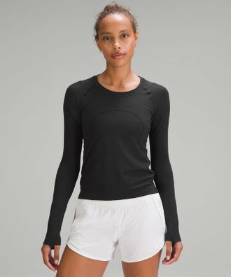 lululemon Haut manches longues Swiftly Tech 2.0 Longueur taille pour Femmes - Noir - Taille 10