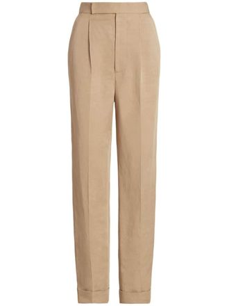 Ralph Lauren Collection pantalon Evanne à design plissé - Tons neutres