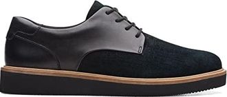 Clarks BAILLE Chaussures en Cuir à Lacets Noir Taille 39, Noir, 39.5 EU