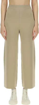 Kenzo Cropped Wool with Logo Trousers - Beige