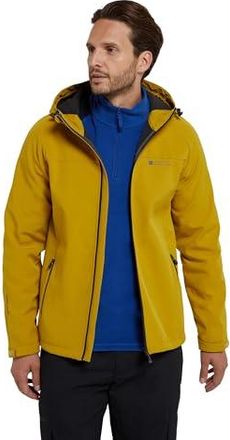 Mountain Warehouse Veste Softshell Exodus pour Hommes-Manteau décontracté à la Coupe Pratique, Veste imperméable, Ourlet, Capuche et Poignets Ajustables-pour Les Voyages