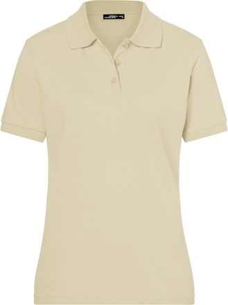 James & Nicholson Damenpolo Classic - Piqué-Poloshirt mit gestrickten Bündchen | Farbe: Stone | Grösse: XXL