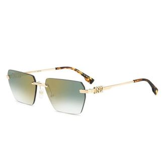 Dsquared2 unisex, Accessoires, Jaune, Taille: 58 MM Lunettes de Soleil Modernes Verres Verts Style Glasant