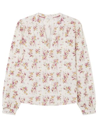 Springfield Damen Böhmisch Bluse, TAN_Print, 34