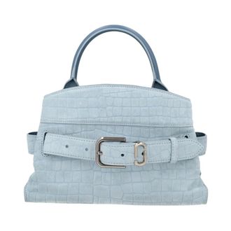 Marc Jacobs Die Suede Croc Dakota Small Satchel - - Bags - Damen - Blau - ONE SIZE