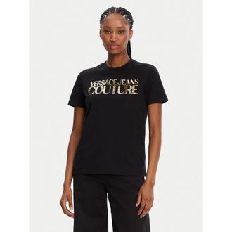 Versace Jeans Couture T-Shirt 78HAHE02 Schwarz Regular Fit