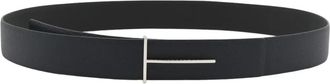 Tom Ford G&uuml;rtel - Textured Leather Black Belt - Gr. 110 - in Schwarz - f&uuml;r Damen