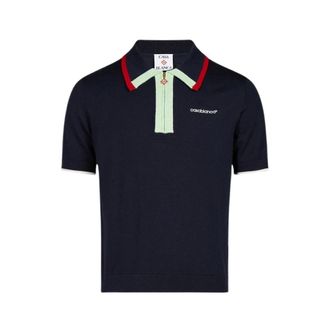 Casablanca Polo en laine - Homme - Tops - Bleu - Taille: L