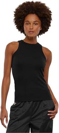 Urban Classics Ladies Racer Back Rib Top Femme Top Noir XS 95% Coton, 5% Élasthanne Slim Fit