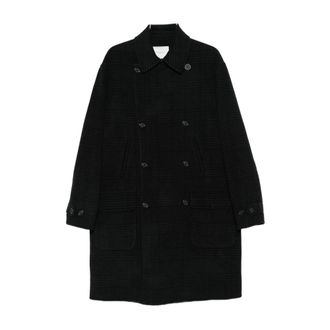 Paolo Pecora Homme, Manteaux, Noir, Taille: XL Double-Breasted Manteaux