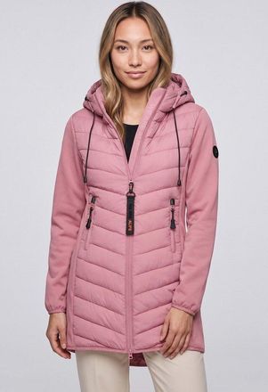 Alife And Kickin Sommerjacke Damen YlvaAK A &Uuml;bergangsjacke, Jacke Chevron-Steppung, Kapuze mit Kordelzug, Zwei-Wege-Rei&szlig;verschluss