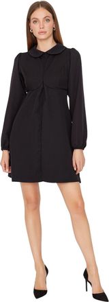 Trendyol Damen Trendyol Woman Mini Bodycon Crew Neck Knit Dress Kleid, Teal, 40 EU