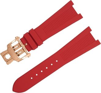 Generic TYKHGFS for Strap for Watchband 5711/5712 Interface Wristband Accessories Fluororubber WatchBands Gold End Link