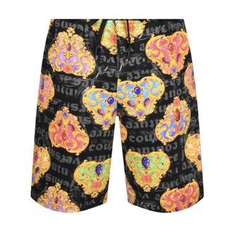 Versace Jeans Couture Herz Couture Schwarze Badehose - - Swimwear - Herren - Mehrfarbig - XS