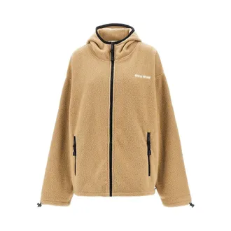 Miu Miu Fleece full-zip hoodie Woman XS