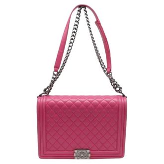 Chanel Sac bandouli&egrave;re Boy New doccasion en cuir de veau rose - Femme - Pre-owned - Rose - Taille: ONE Size
