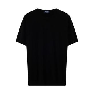 Drumohr T-shirt MM Rasato - - Tops - Herren - Schwarzk - L