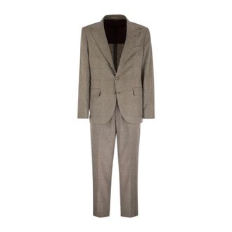Brunello Cucinelli Herren, Anz&uuml;ge, Braun, LGr&ouml;&szlig;e