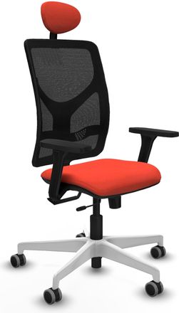 Piqueras y Crespo Stuhl f&uuml;r Kontrollzentren mit 3D-Armen, h&ouml;henverstellbarer Lendenwirbelst&uuml;tze und festem Kopfteil, ausgestattet mit Syncro/Traslack und Schneideschaum