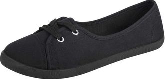 Elara Damen Ballerinas Sneaker Schn&uuml;rer Chunkyrayan BD1413-BL Black-42