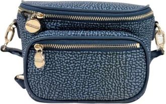 Borbonese Femme, Sacs, Bleu, Taille: ONE Size Classica Marsupio Mini