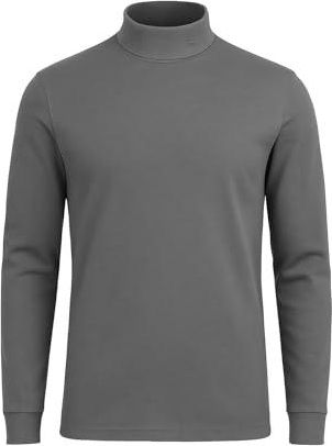 Brandsseller T-Shirt &agrave; col roul&eacute; Homme 100% Coton - Doux, Chaud et Respirant pour lHiver, id&eacute;al comme premi&egrave;re Couche pour Le Ski et Les activit&eacute;s de Plein air - G