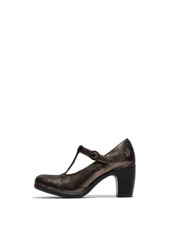 FLY London Femme KIAI175FLY Uniform Dress Shoe, Graphite, 39 EU