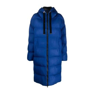 Lorena Antoniazzi Blaue Gepolsterte Rei&szlig;verschlussjacke - - Coats - Damen - Blau - XL