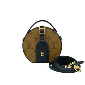 Louis Vuitton Pre-owned Mini Boite Chapeau Monogram Reverse Leder 2way Tasche - - Pre-owned - Damen - Braun - ONE SIZE