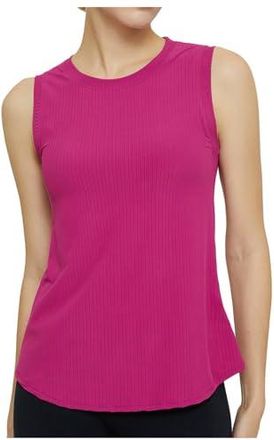 Generic D&eacute;bardeur dentra&icirc;nement fluide &agrave; ourlet incurv&eacute; pour femme, tendance, solide, sans manches, chemises 2025 d&eacute;contract&eacute;es, gym, &eacute;t&eacute;, Y2K, d&eacute;bardeur de c