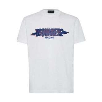 Dsquared2 Macho T-Shirt - - Tops - Herren - Wei&szlig; - L