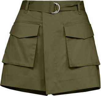 Bomboogie Femme, Shorts, Vert, Taille: 38 FR Shorts en m&eacute;lange de coton