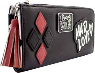 Movie's Harley Quinn Batman Eigentum des Jokers Verrückte Liebe Portemonnaie Clutch Münzfach & Kartenhalter, Schwarz