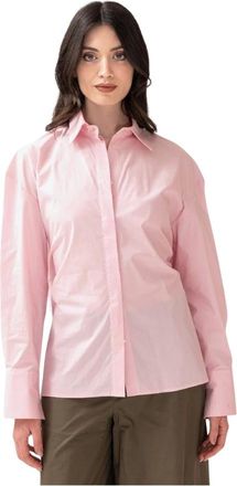 Federica Tosi Femme, Blouses et Chemises, Rose, Taille: 42 FR Chemise dos nu