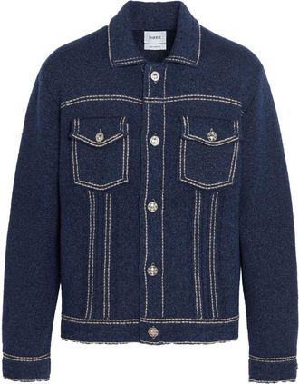 Barrie Gestrickte Jeansjacke - Blau