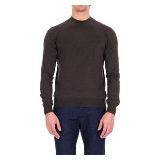 Barba Maglia lupetto in lana merino extrafine - - Knitwear - Herren - Braun - 2XL