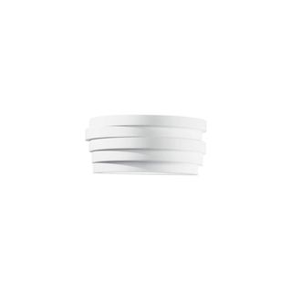 Luce-Ambiente-Design Flow wall lamp in Paintable Plaster With Satin Glass Diffuser 29 Cm