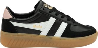 Gola Unisex Grandslam Elite Sneaker, Black/White/Chalk Pink/Gum, 38 EU