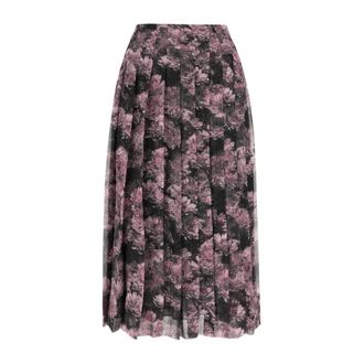 Tory Burch Bedruckter Midirock aus Seidenplissee - - Skirts - Damen - Rosa - S
