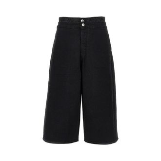 The Attico Cropped denim pants with rhinestones Woman 28