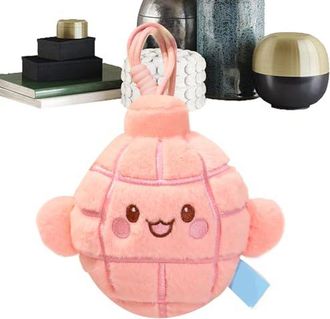 Generic Pendentif en peluche - porte-cl&eacute;s d&eacute;coratif, en peluche, pour femmes, filles, sac &agrave; main, sac &agrave; dos, cl&eacute;s de voiture, voyage, &eacute;cole, No&euml;l, rose, Refer