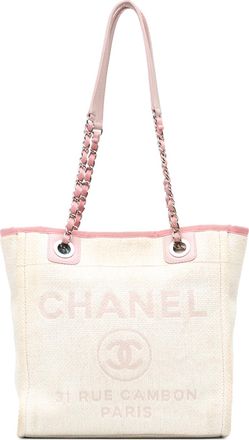 Chanel Pink Mini Canvas Deauville Tote Bag