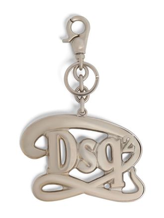 Dsquared2 porte-cl&eacute;s &agrave; plaque logo - Argent