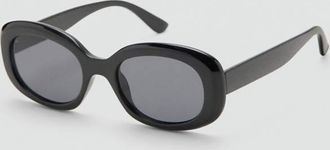 Mango Lunettes de soleil monture plastique noir - Femme - Taille unique - MANGO