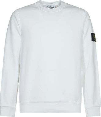 Stone Island Homme, Sweatshirts et sweats &agrave; capuche, Blanc, Taille: M SweaT-shirt Ras du Cou