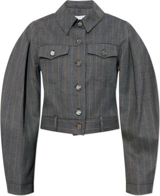 Ganni Damen, Jacken, Grau, LGröße