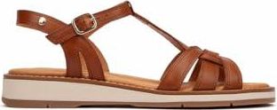 Pikolinos Sandales Plates en Cuir ROQUETAS pour Femme Color Brandy