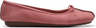 Clarks Womens Freckle Ice Ballet Flats, Dusty Rose NBK, 35.5 EU