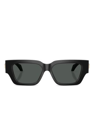 Versace lunettes de soleil carr&eacute;es &agrave; logo Medusa - Noir