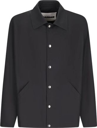 Jil Sander Homme, Vestes, Noir, Taille: XL Veste Logo